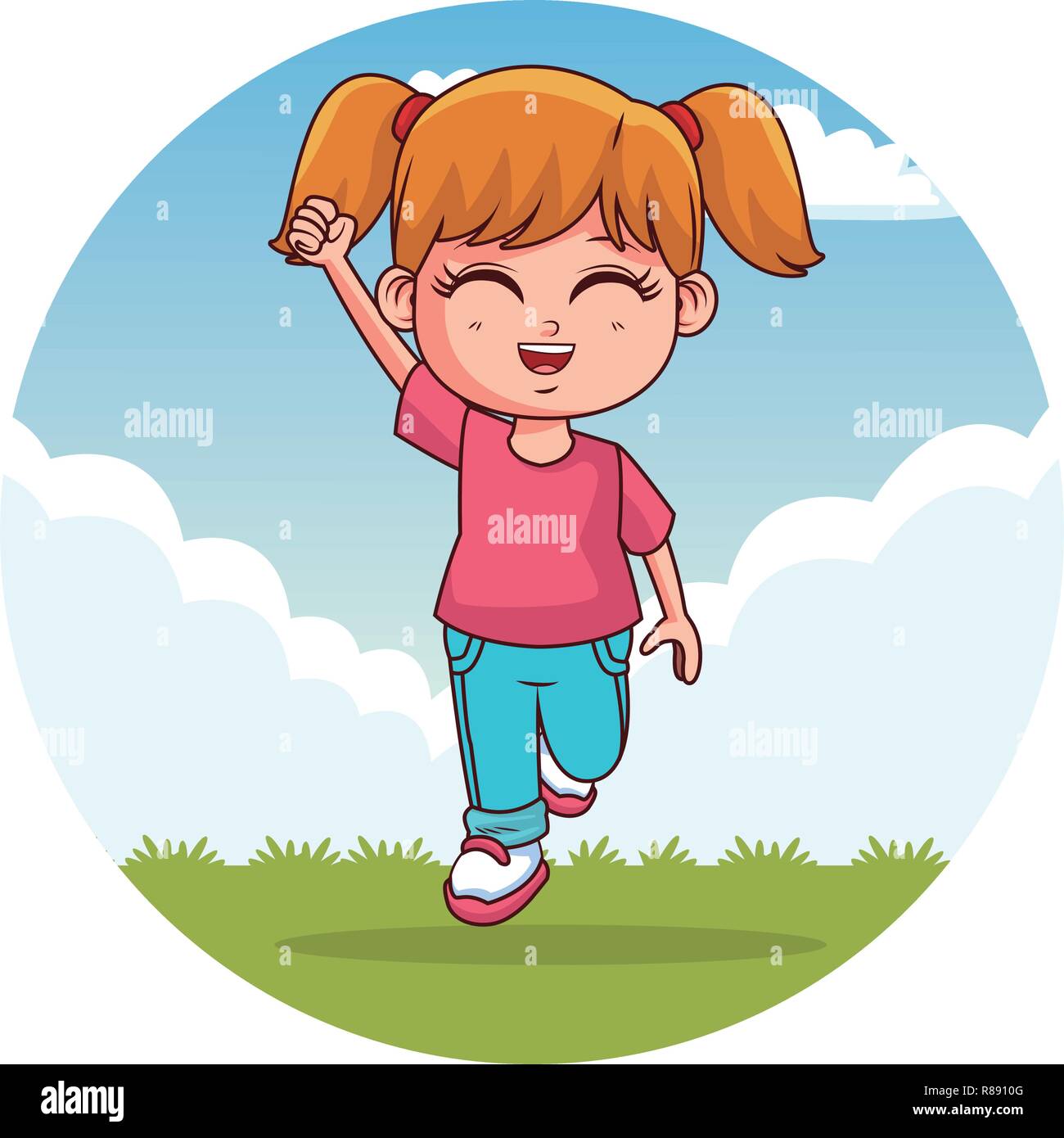 cute girl body cartoon Stock Vector Image & Art - Alamy