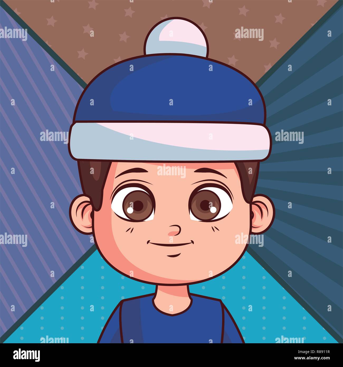 cute winter boy cartoon Stock Vector Image & Art - Alamy