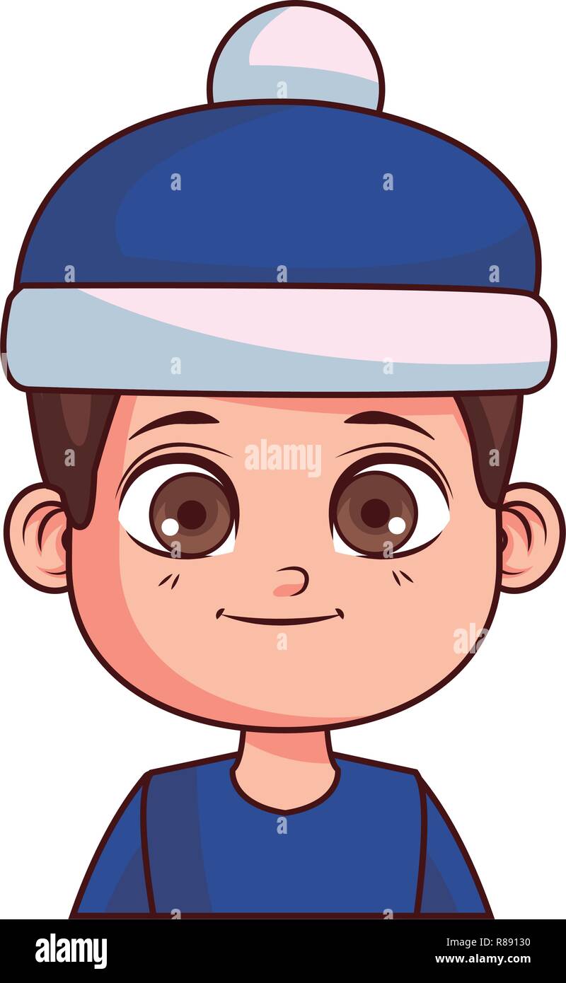 cute winter boy cartoon Stock Vector Image & Art - Alamy