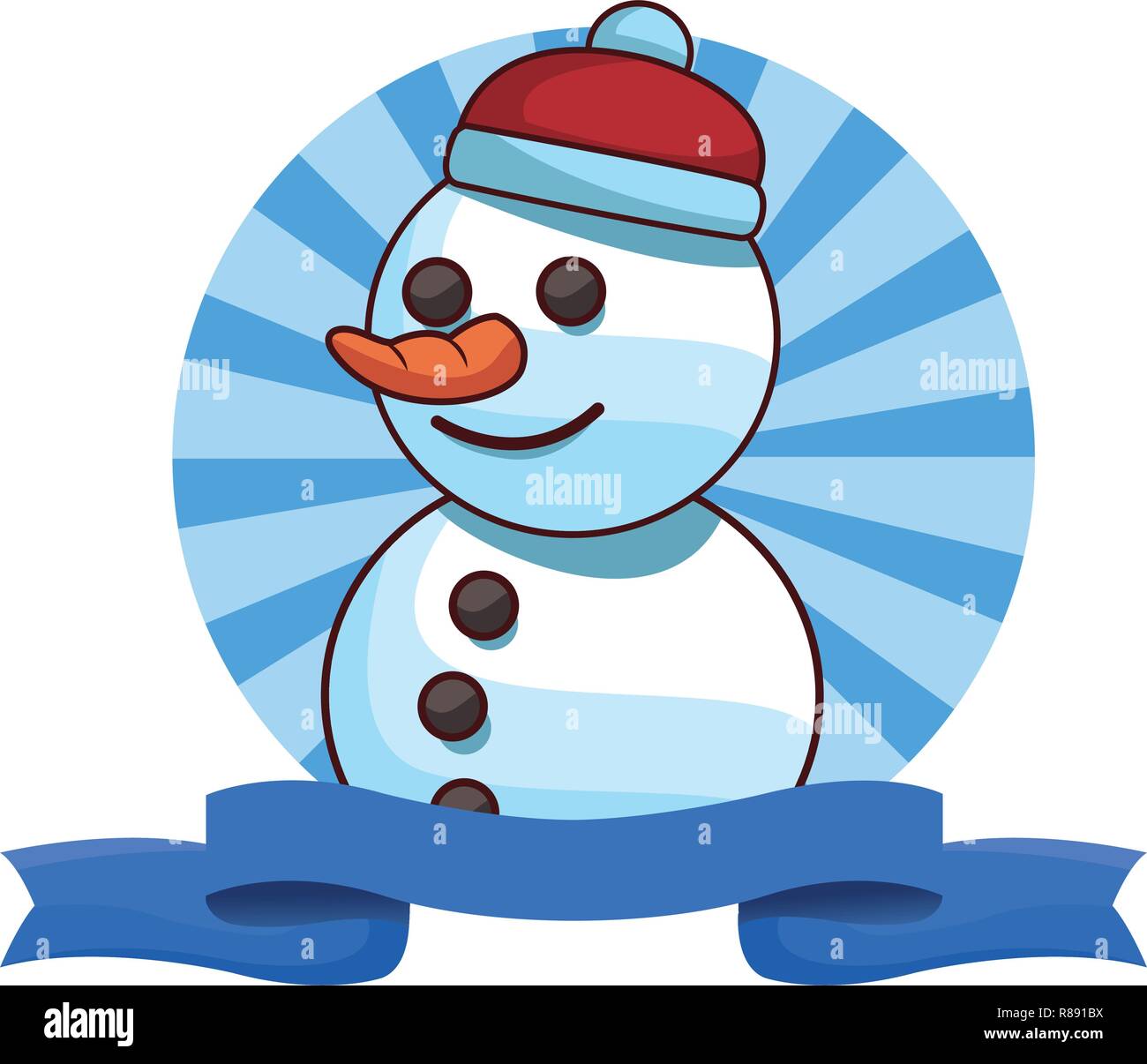christmas snowman cartoon Stock Vector Image & Art - Alamy
