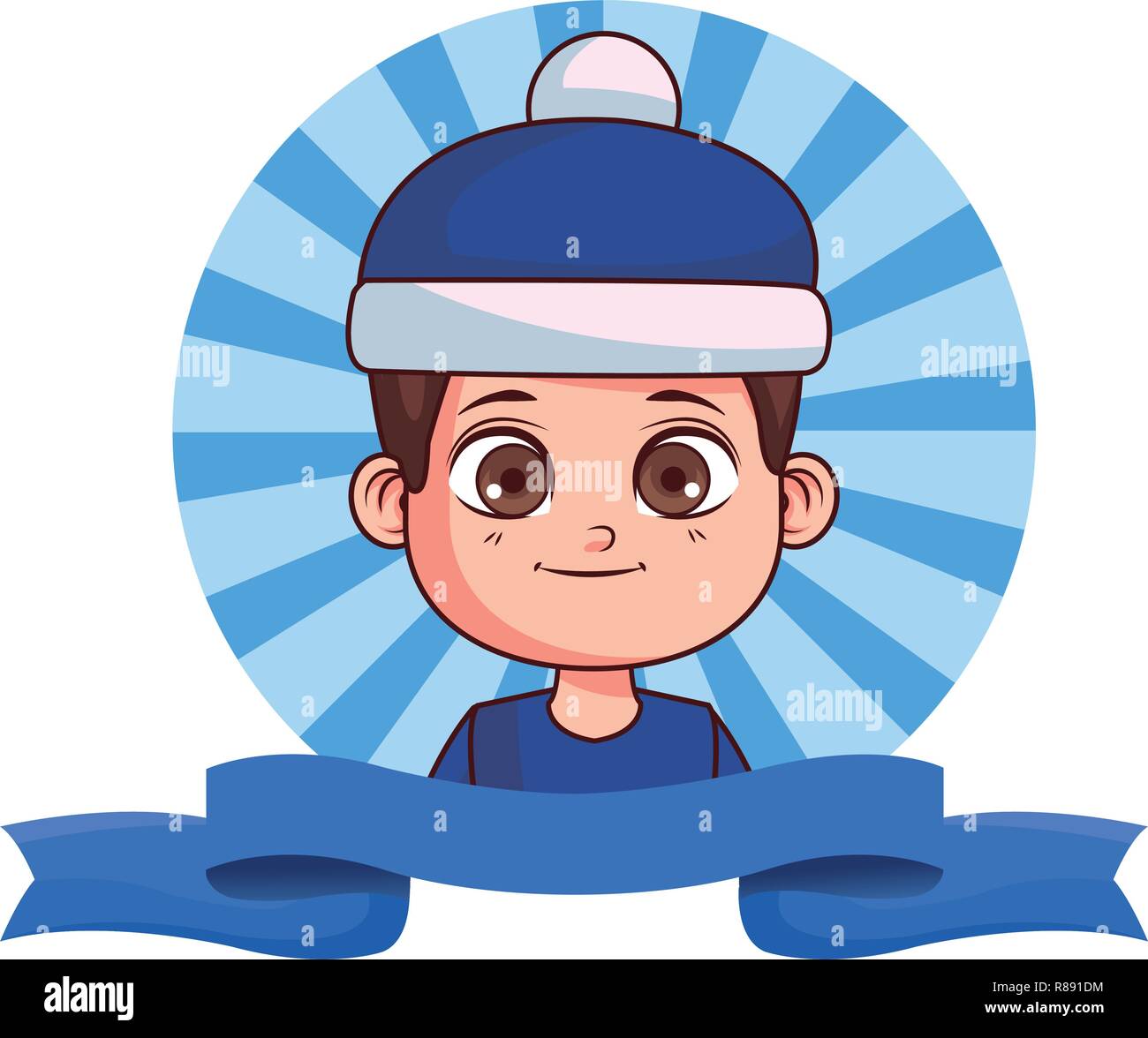 cute winter boy cartoon Stock Vector Image & Art - Alamy