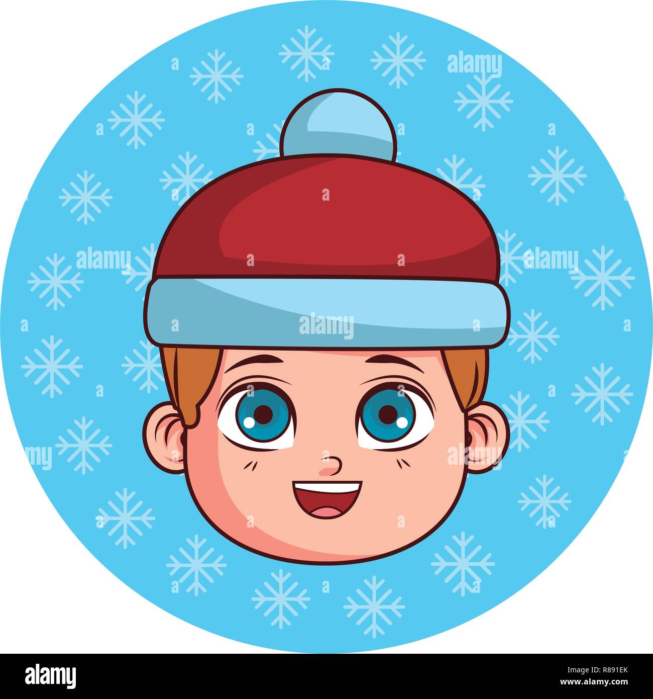 cute winter boy cartoon Stock Vector Image & Art - Alamy