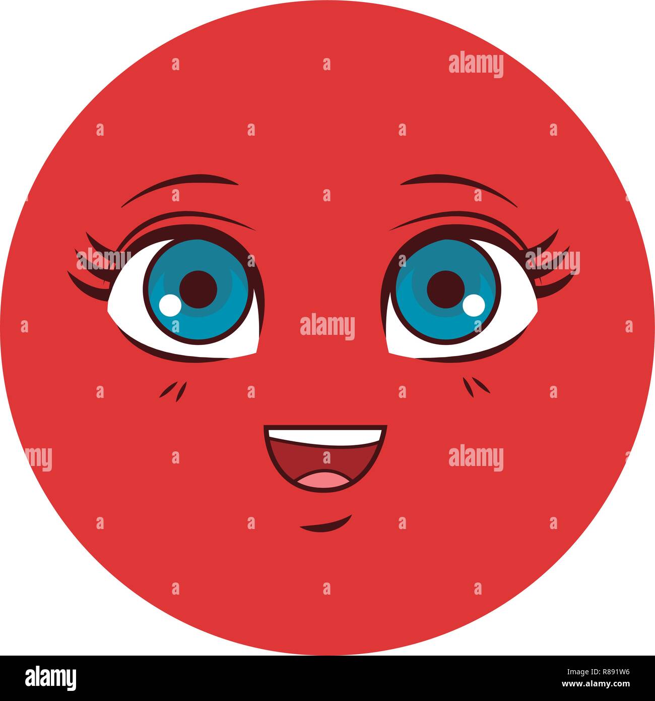 round icon face cartoon Stock Vector Image & Art - Alamy