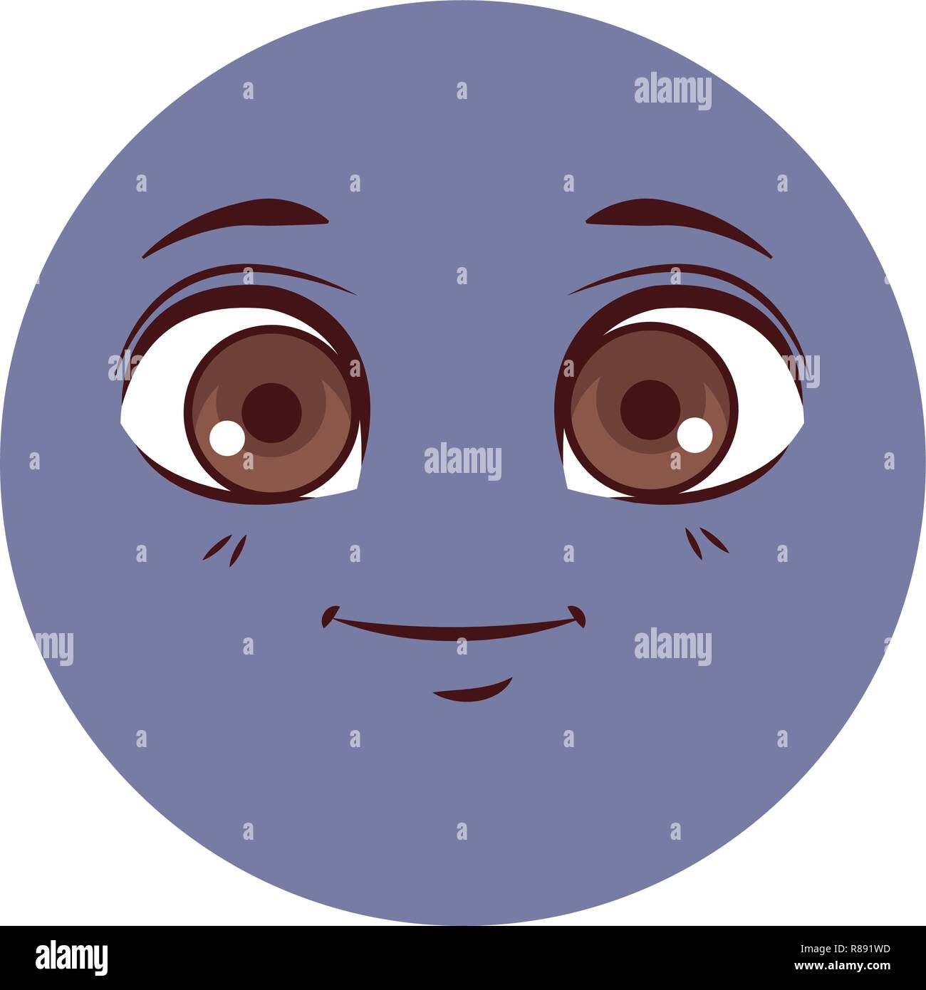 round icon face cartoon Stock Vector Image & Art - Alamy