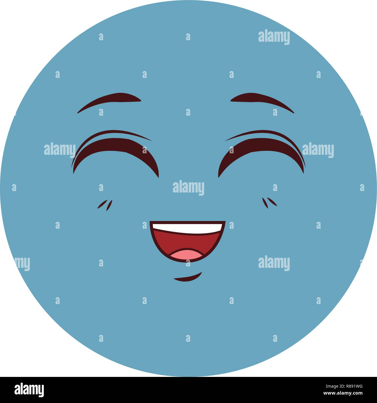 round icon face cartoon Stock Vector Image & Art - Alamy