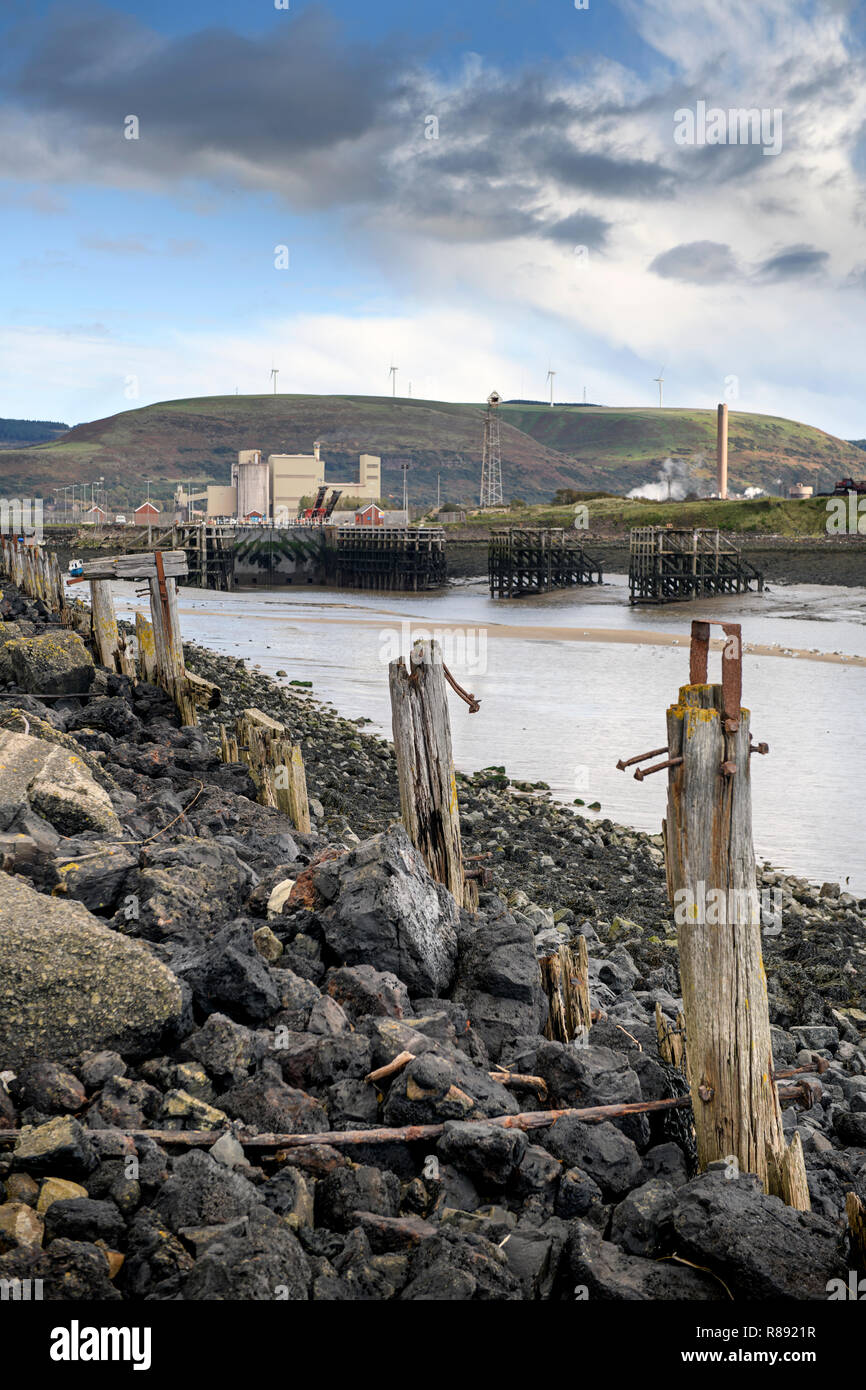 The estuary of the River Afan at Port Talbot, S. Wales UK Stock Photo ...