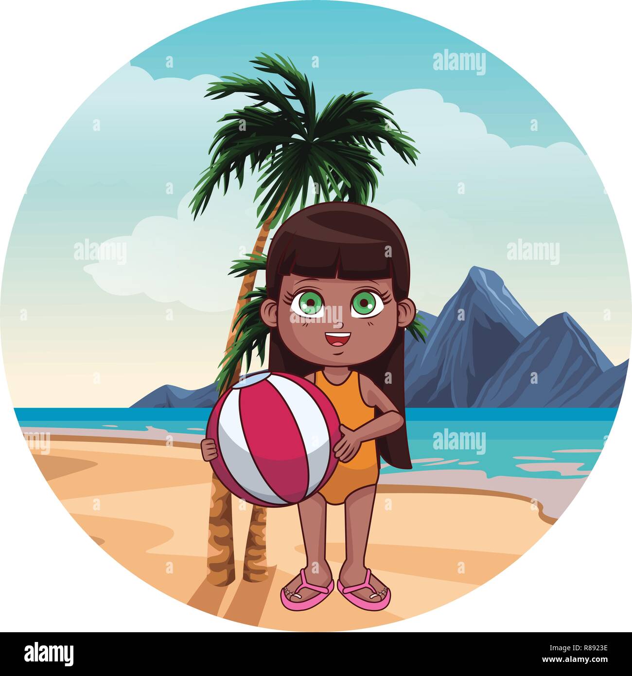 Summer kids cartoon Stock Vector Image & Art - Alamy