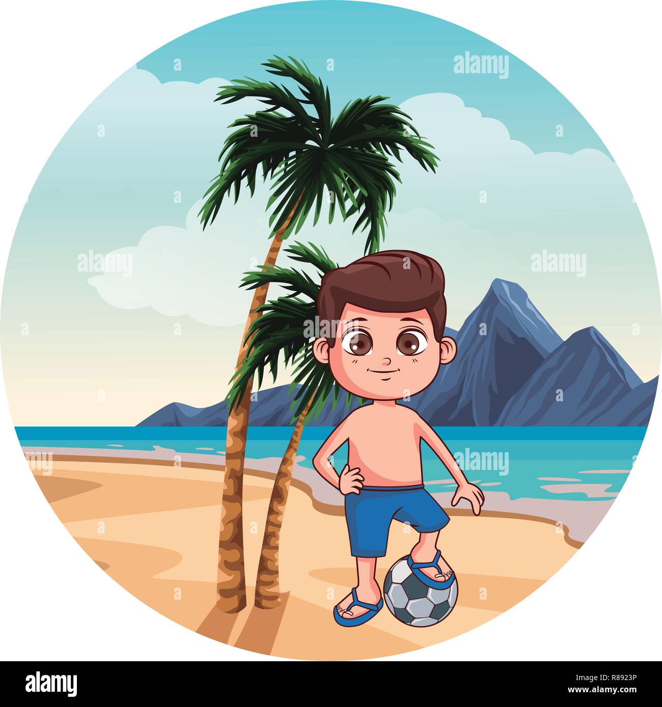 Summer kids cartoon Stock Vector Image & Art - Alamy
