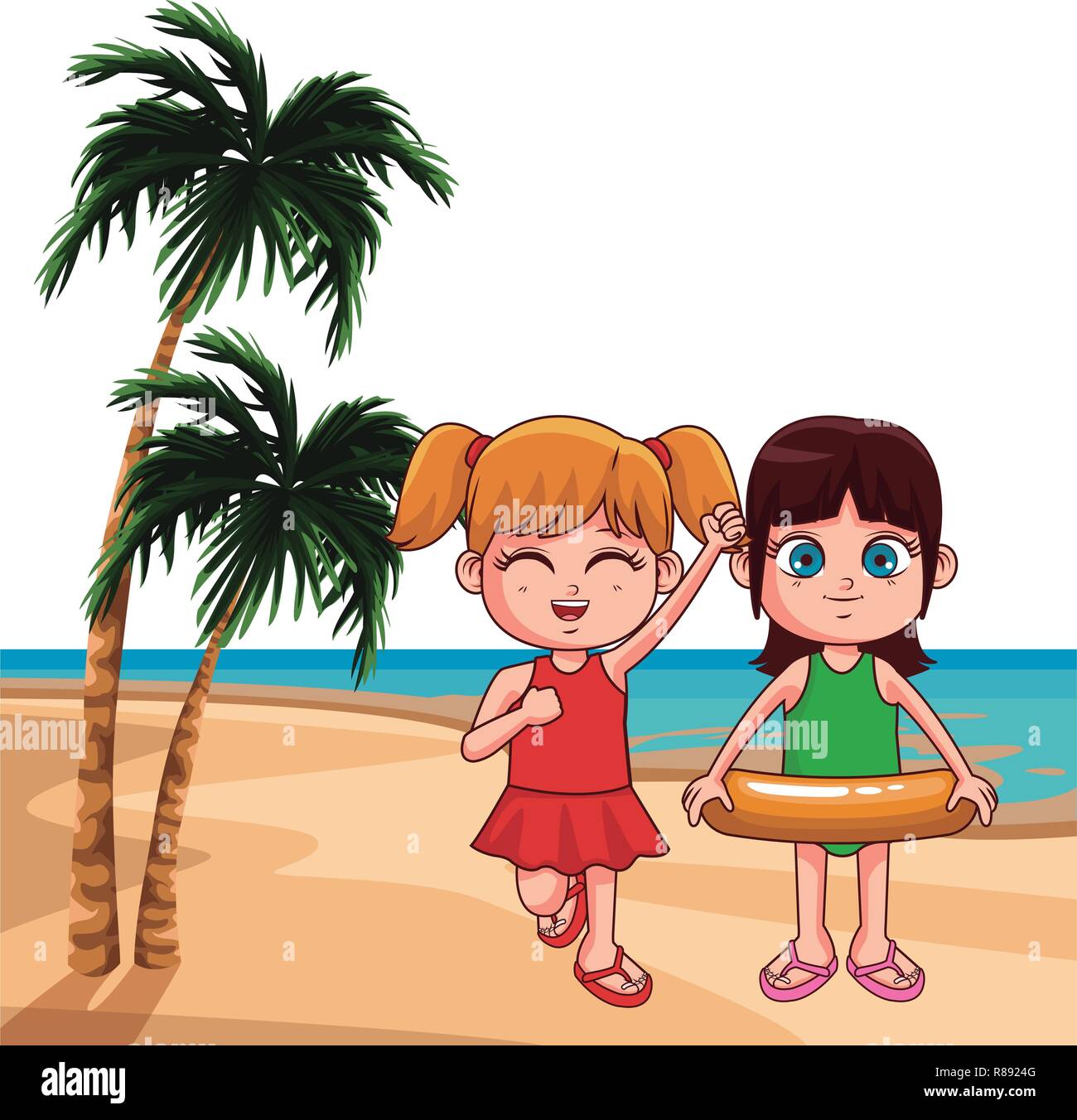 Summer kids cartoon Stock Vector Image & Art - Alamy