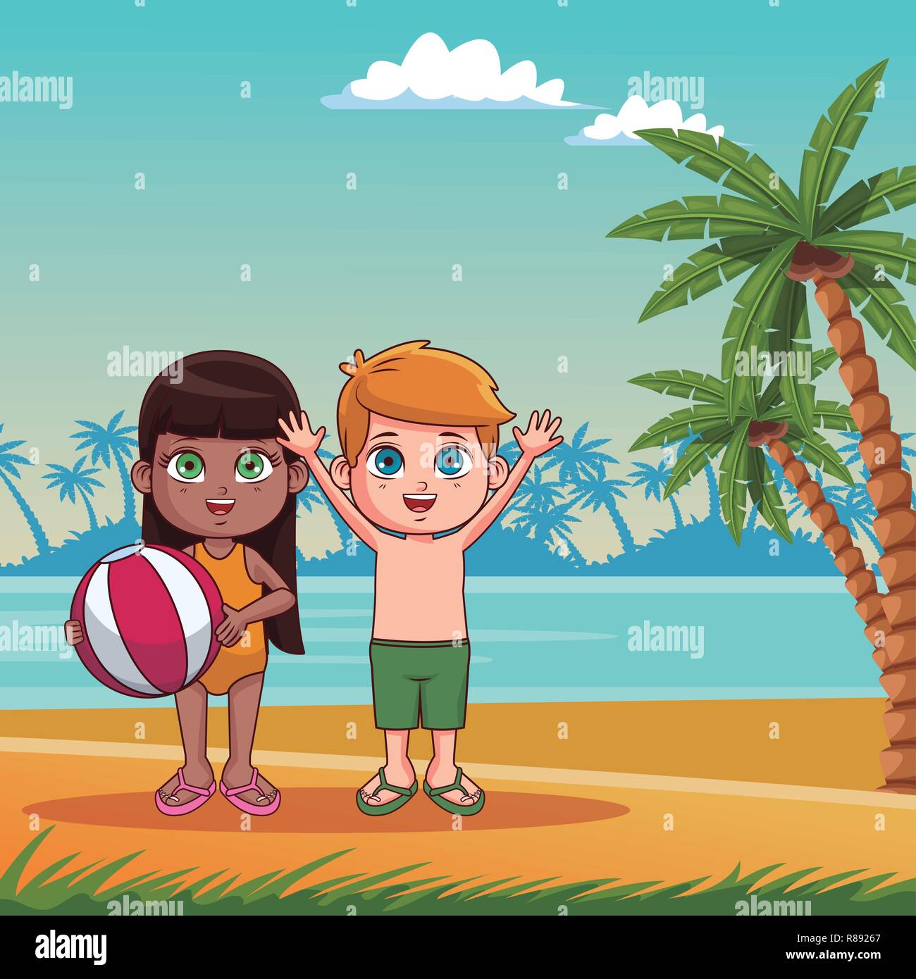 Little boy sunny day Stock Vector Images - Alamy