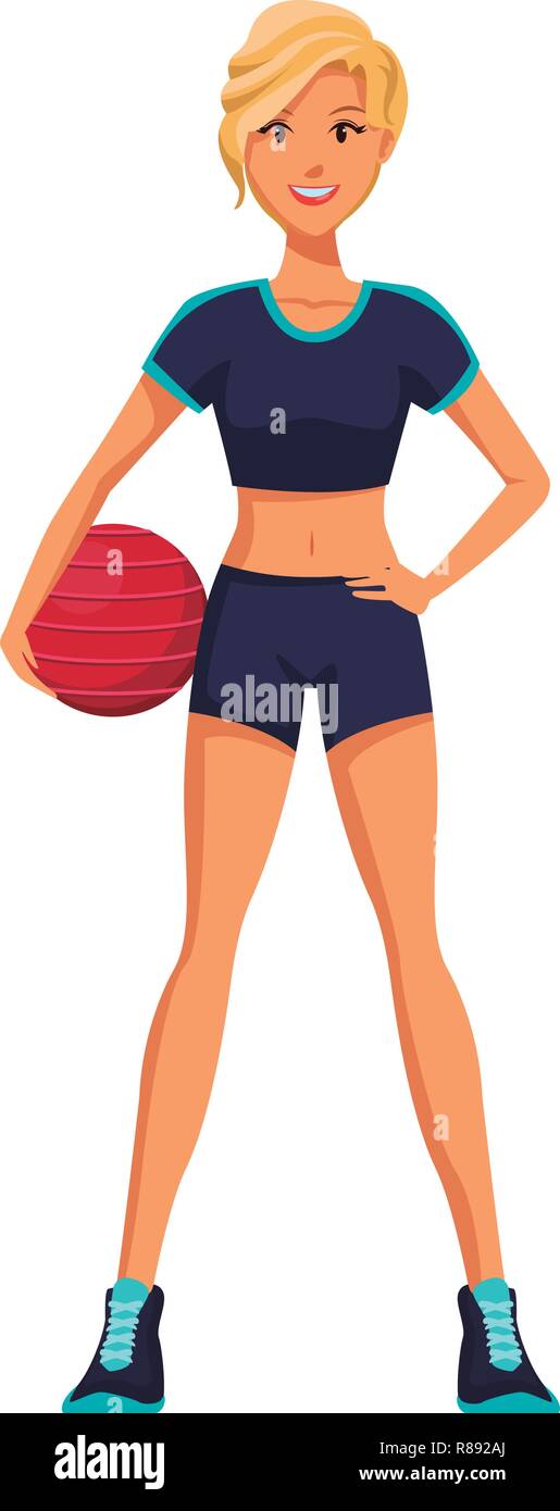 Fitness woman cartoon Stock Vector Image & Art - Alamy