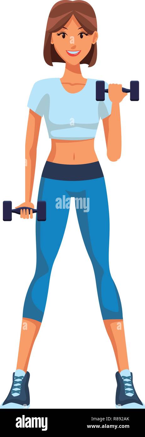 Fitness woman cartoon Stock Vector Image & Art - Alamy