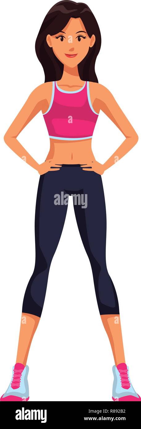 Fitness woman cartoon Stock Vector Image & Art - Alamy