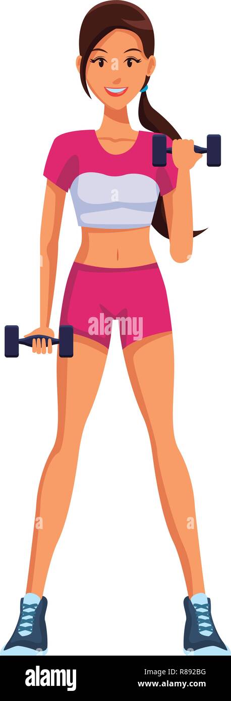 Fitness woman cartoon Stock Vector Image & Art - Alamy