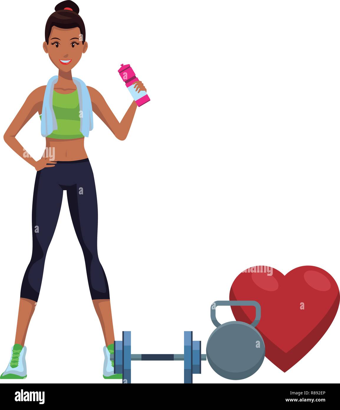 Fitness woman cartoon Stock Vector Image & Art - Alamy