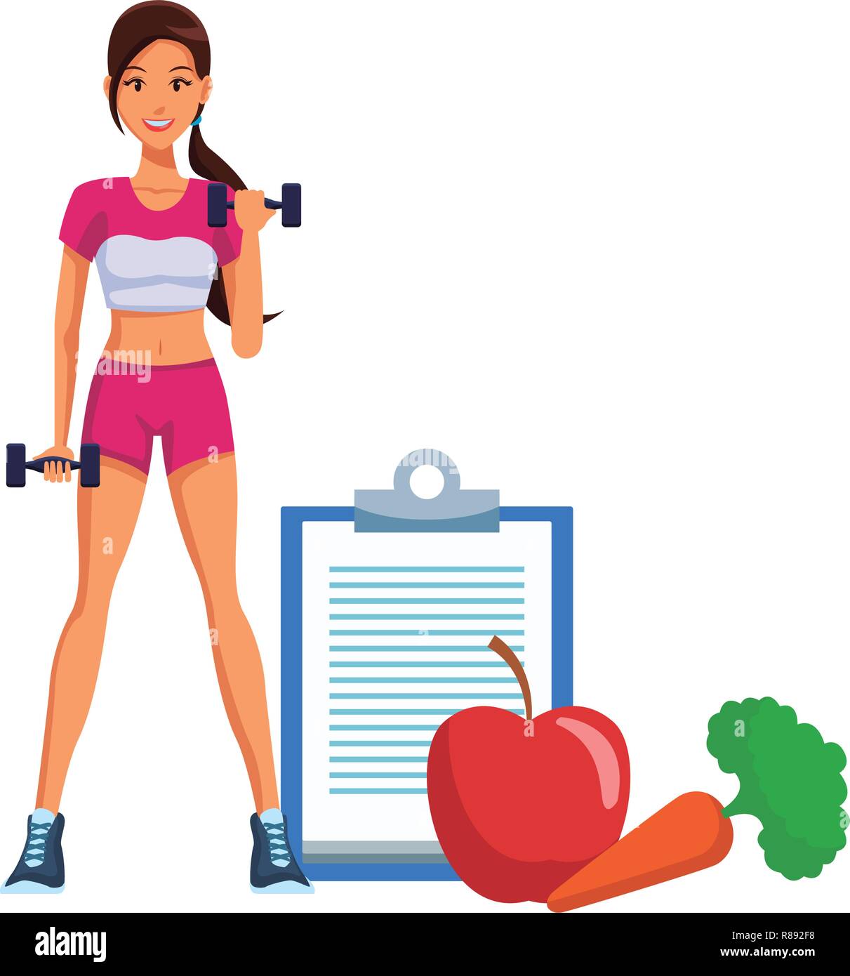 Fitness woman cartoon Stock Vector Image & Art - Alamy