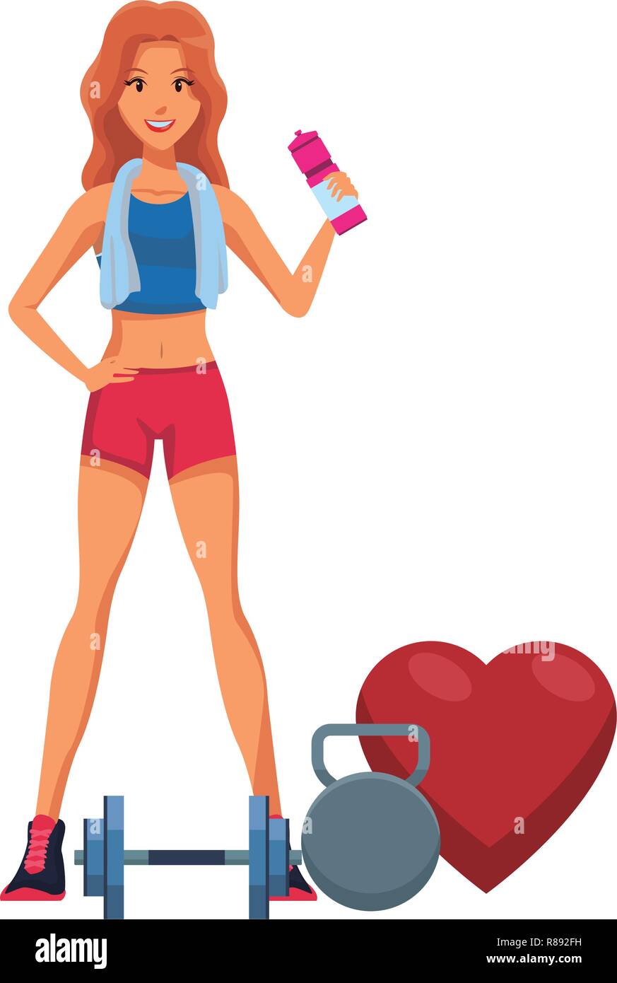 Fitness woman cartoon Stock Vector Image & Art - Alamy
