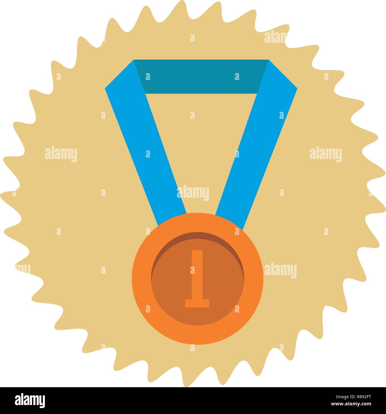 Medal first place icon cartoon hi-res stock photography and images - Alamy