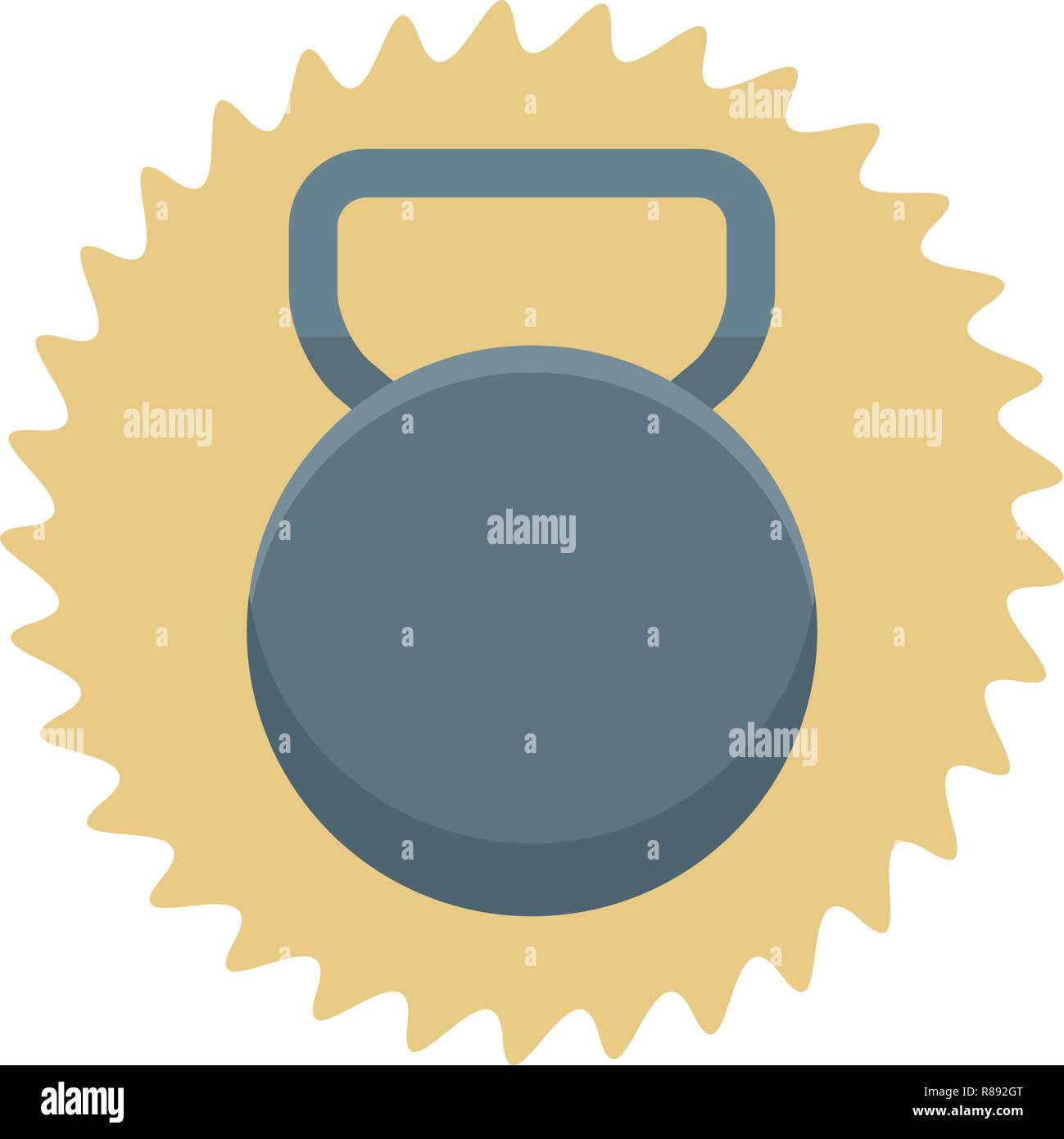 Bodybuilder Lifting Heavy Kettlebell Stock Vector Images - Alamy