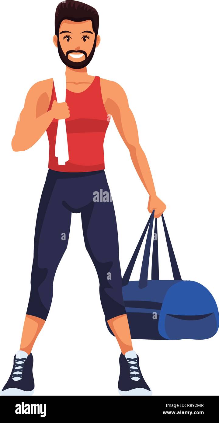 Man fit back Stock Vector Images - Alamy