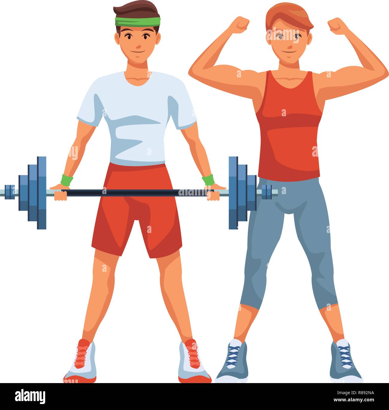 fit men doing exercise Stock Vector Image & Art - Alamy