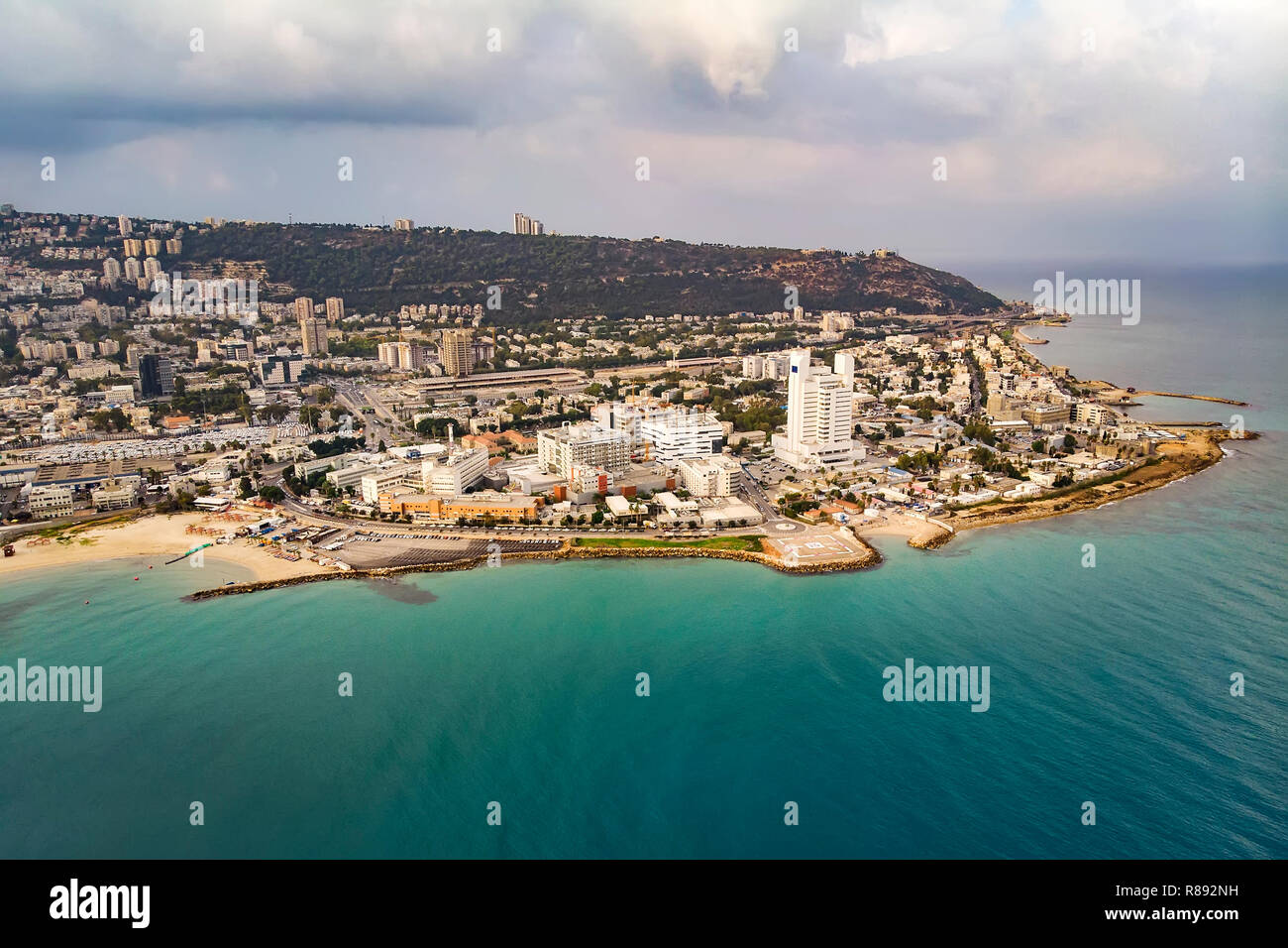 Aerial view of haifa modern port hi-res stock photography and images ...