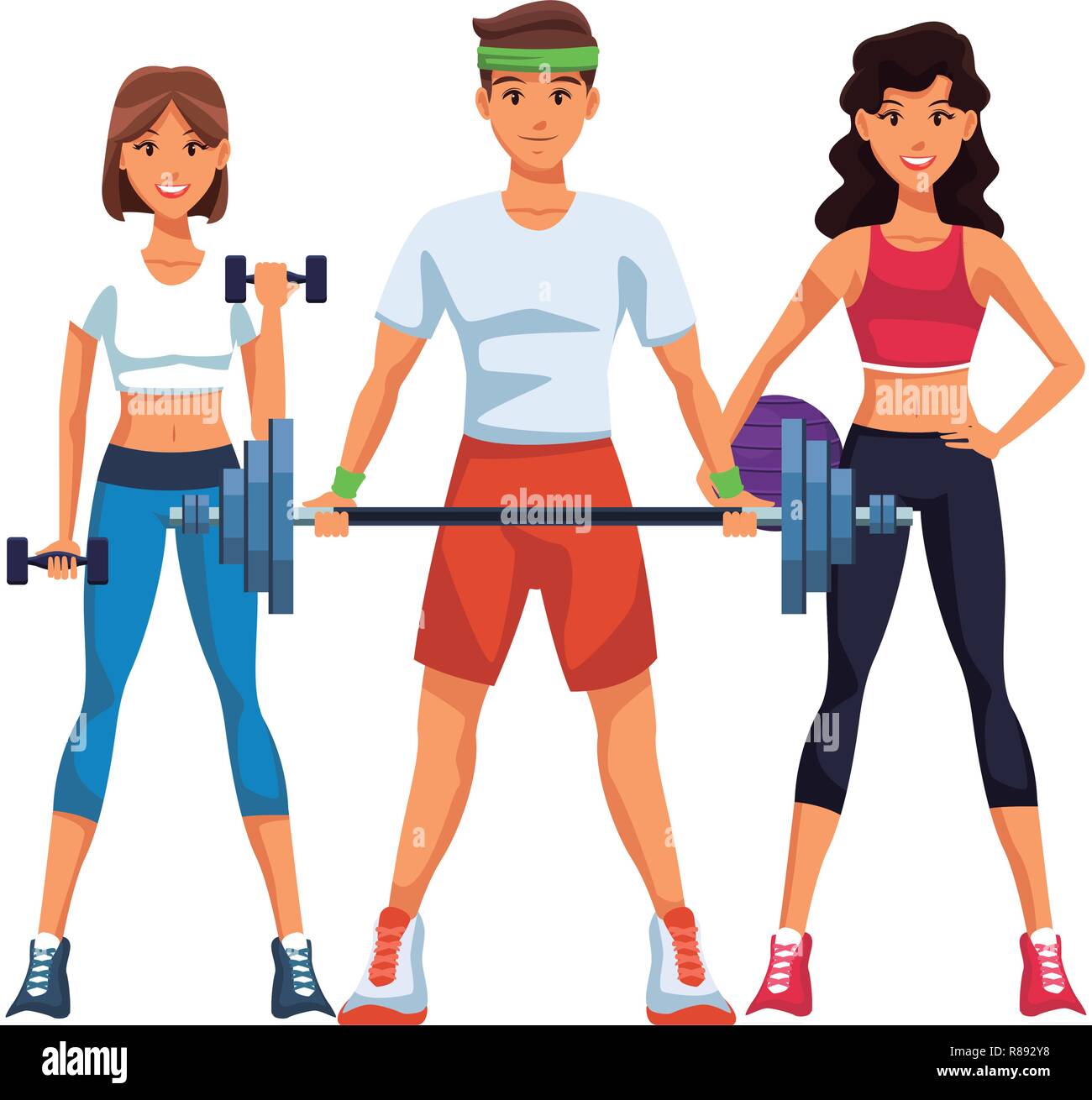 fit people doing exercise Stock Vector Image & Art - Alamy
