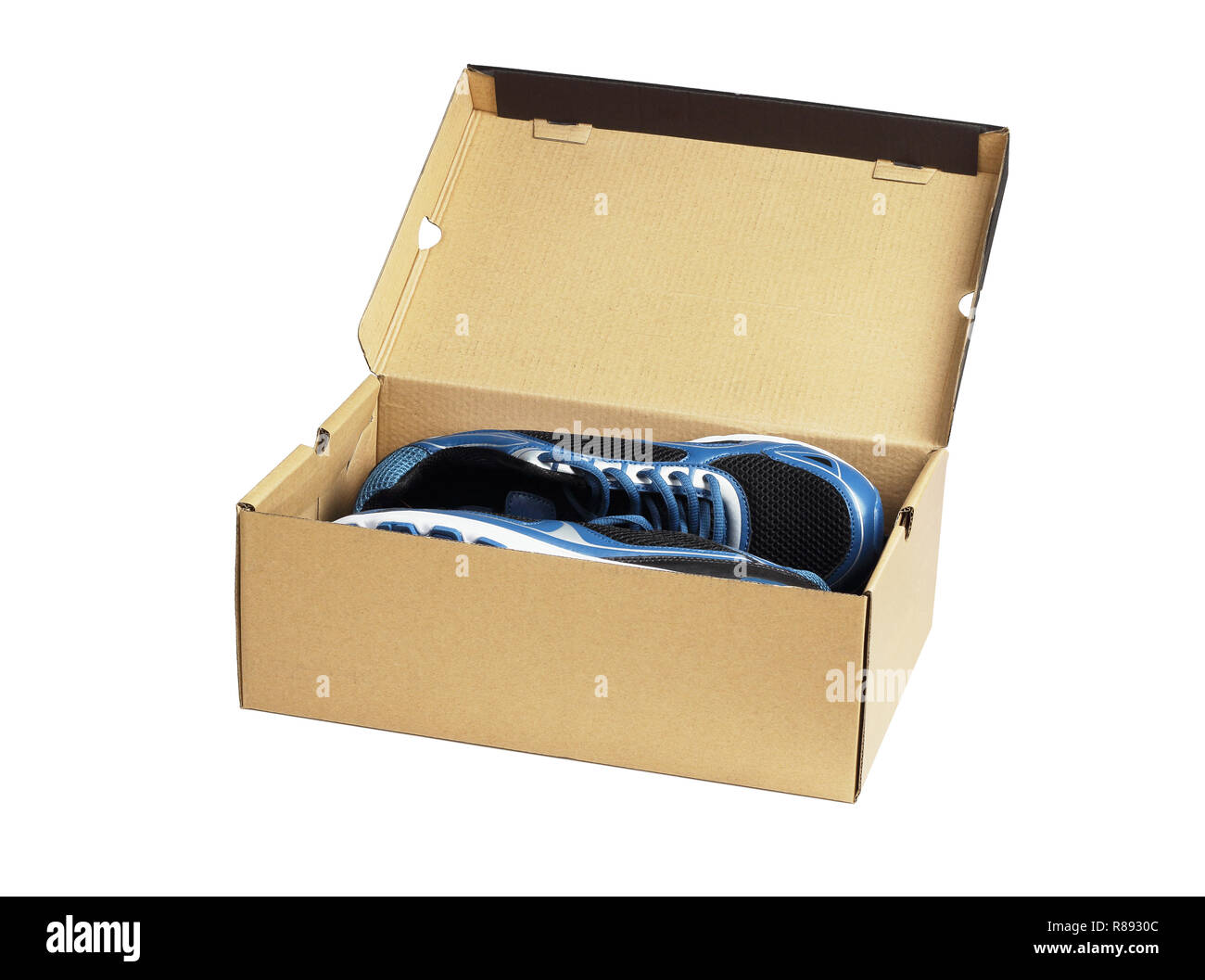 Pair of Running Shoes in Open Box isolated on White Background Stock ...