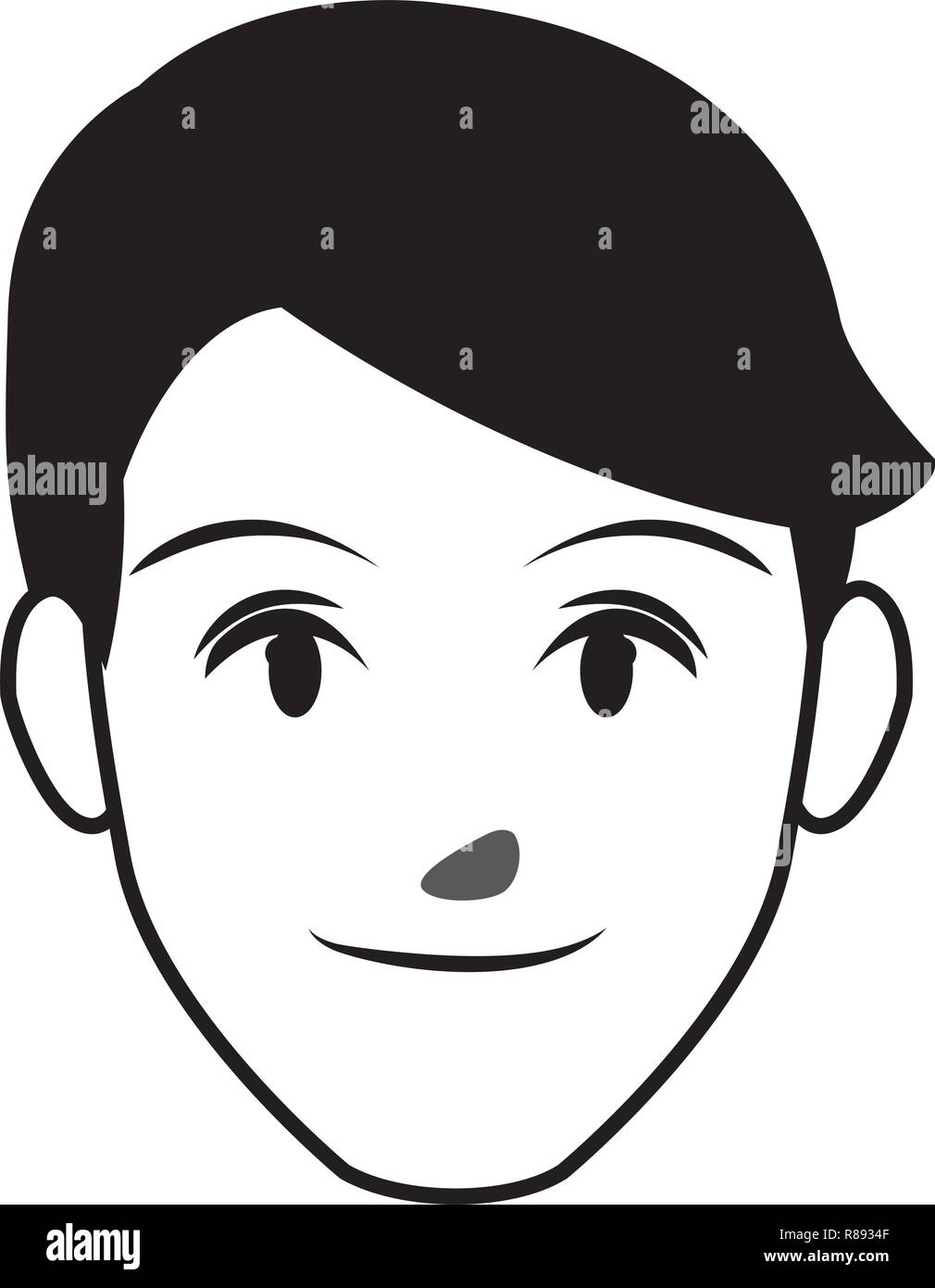 cute man face cartoon Stock Vector Image & Art - Alamy