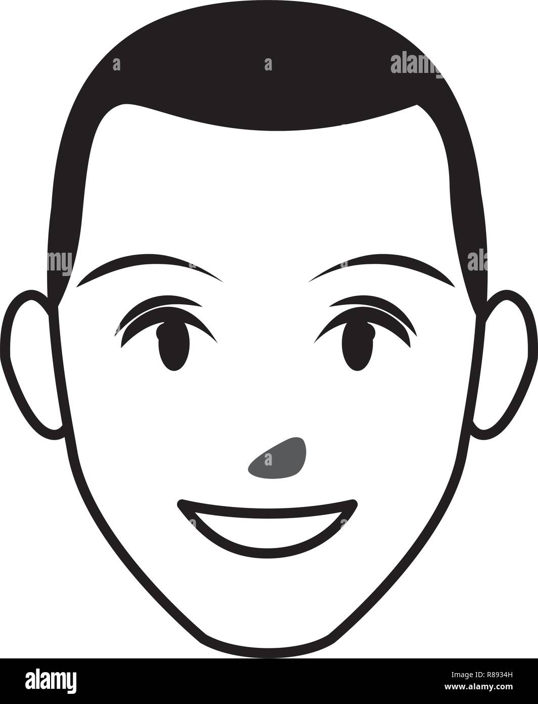 cute man face cartoon Stock Vector Image & Art - Alamy