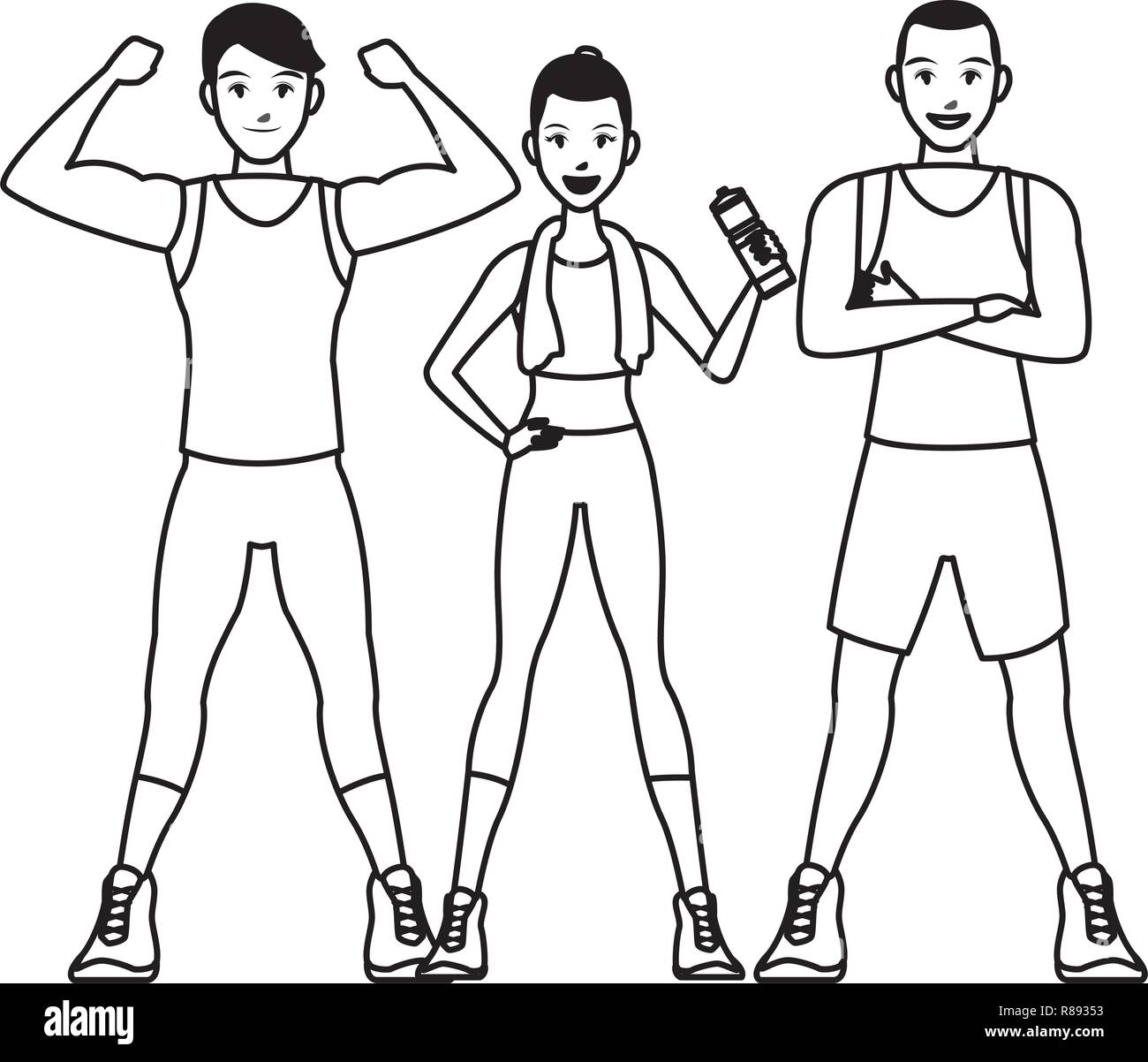 fit people doing exercise Stock Vector Image & Art - Alamy