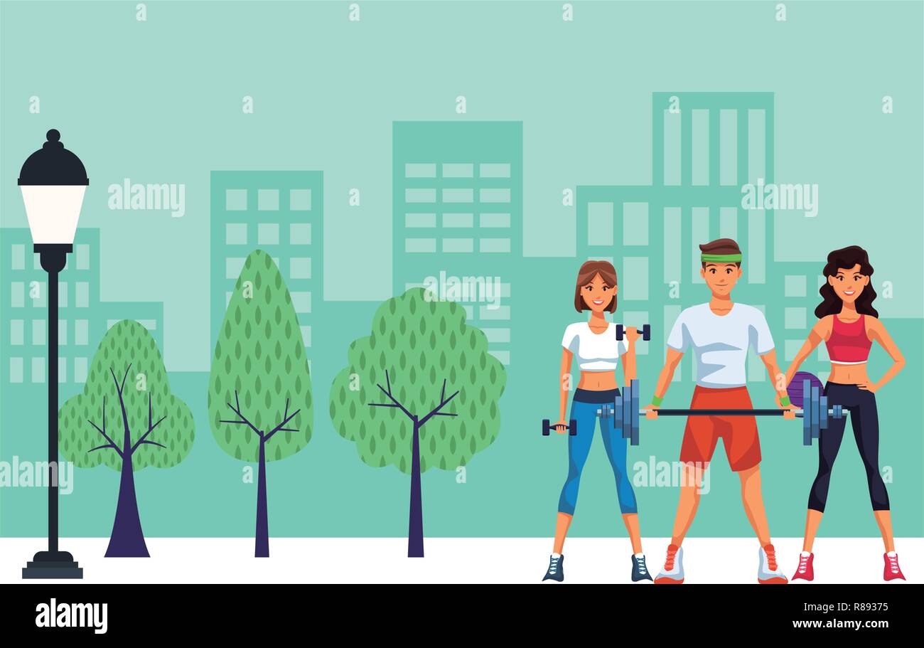 Fitness people cartoon Stock Vector Image & Art - Alamy