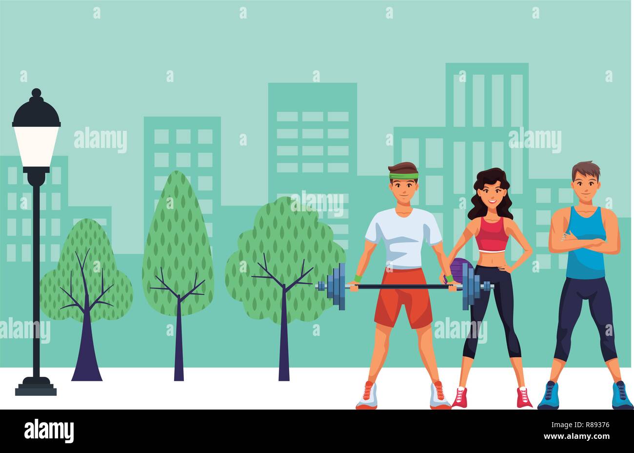 Fitness people cartoon Stock Vector Image & Art - Alamy