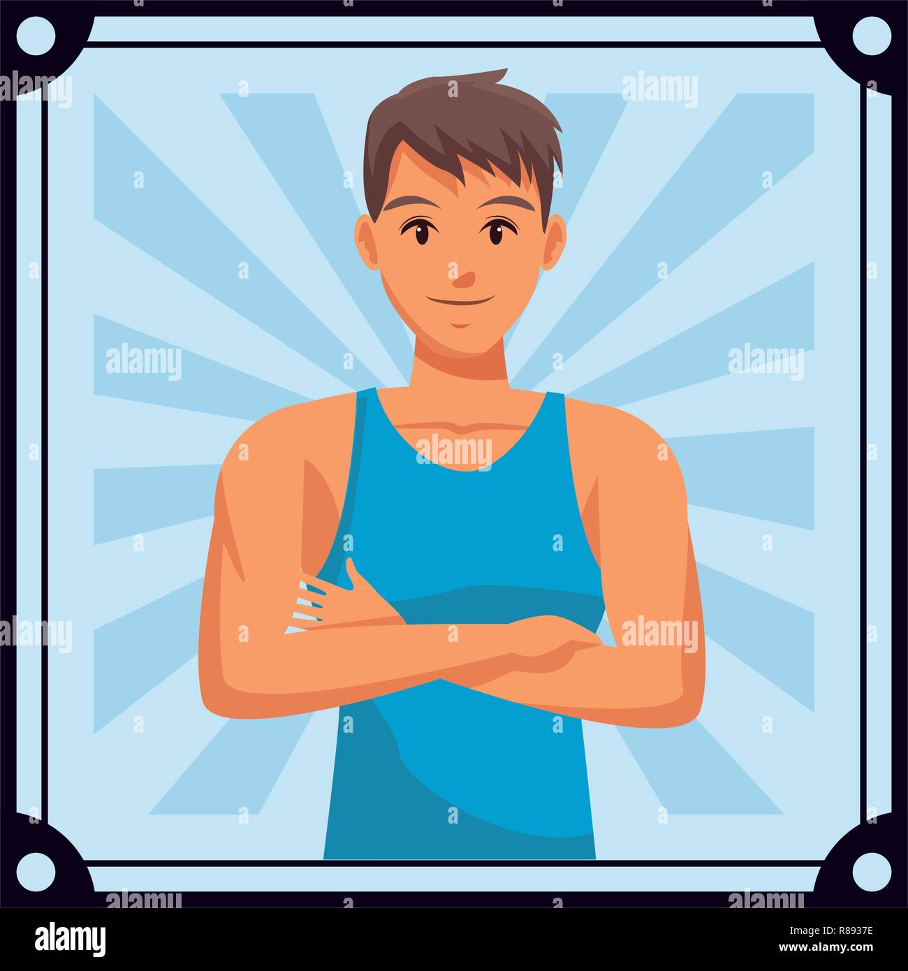 Vintage physical fitness Stock Vector Images - Alamy