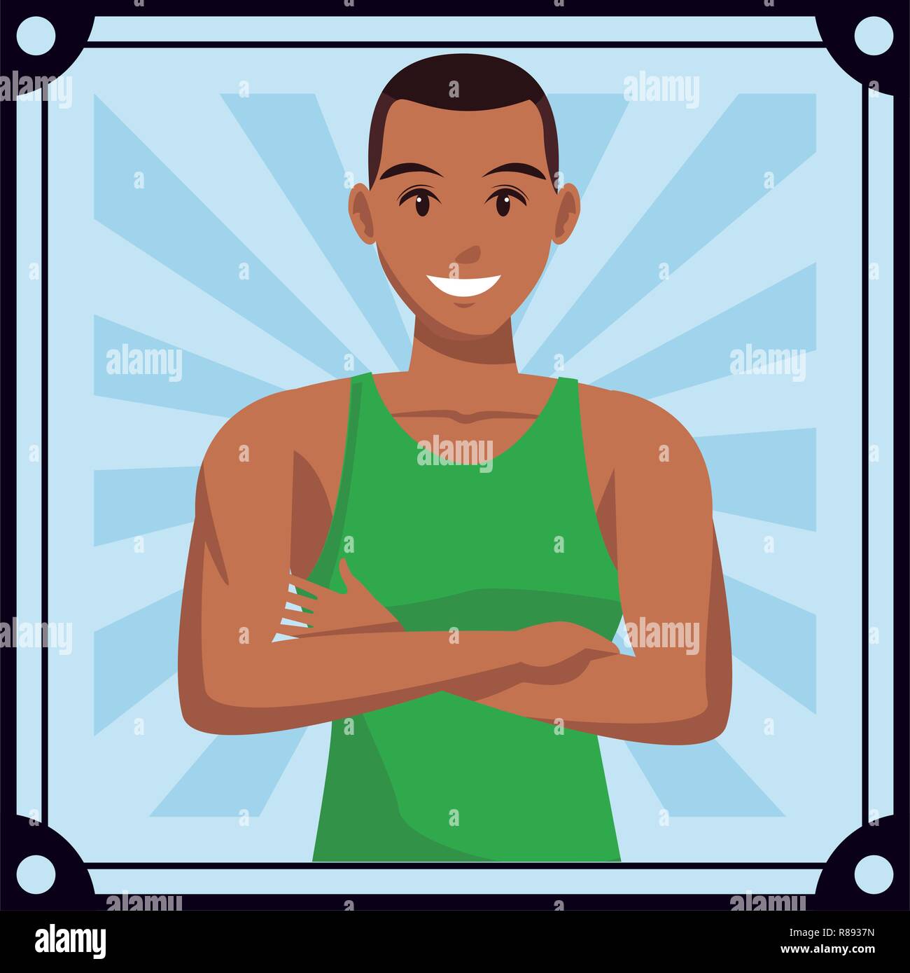 Vintage physical fitness Stock Vector Images - Alamy