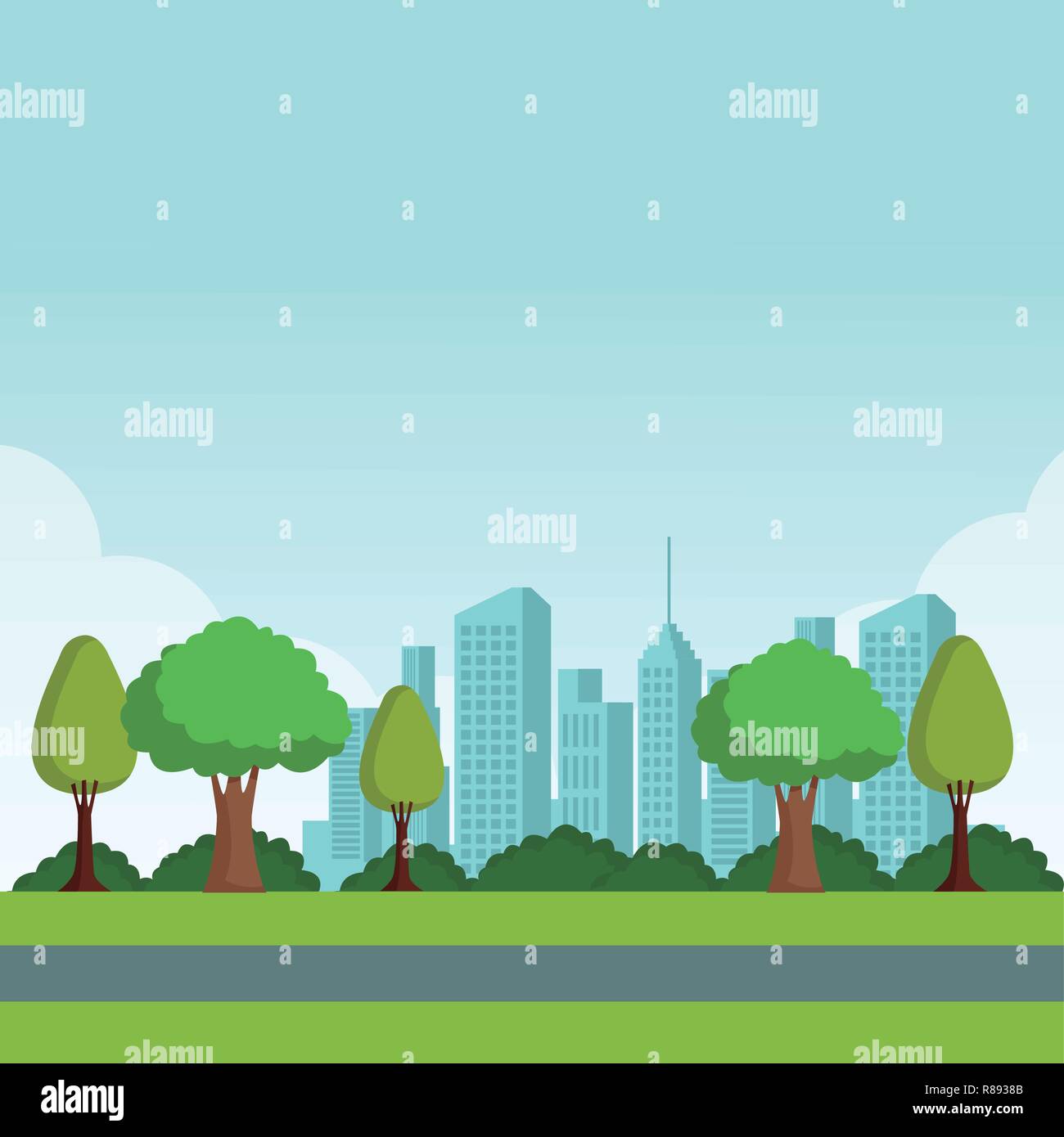 View from forest garden Stock Vector Images - Alamy