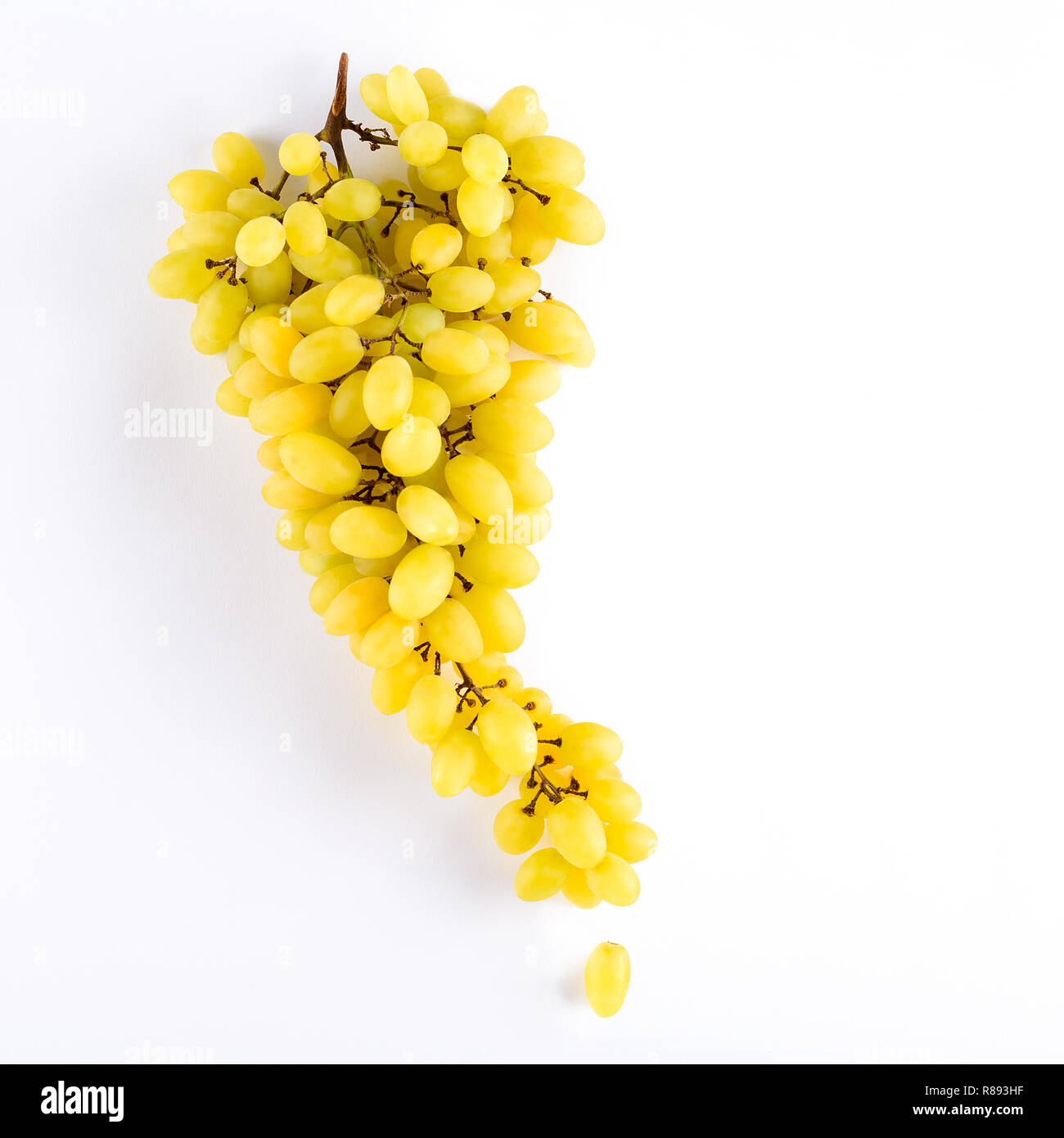 Green grape isolated on white background Stock Photo - Alamy
