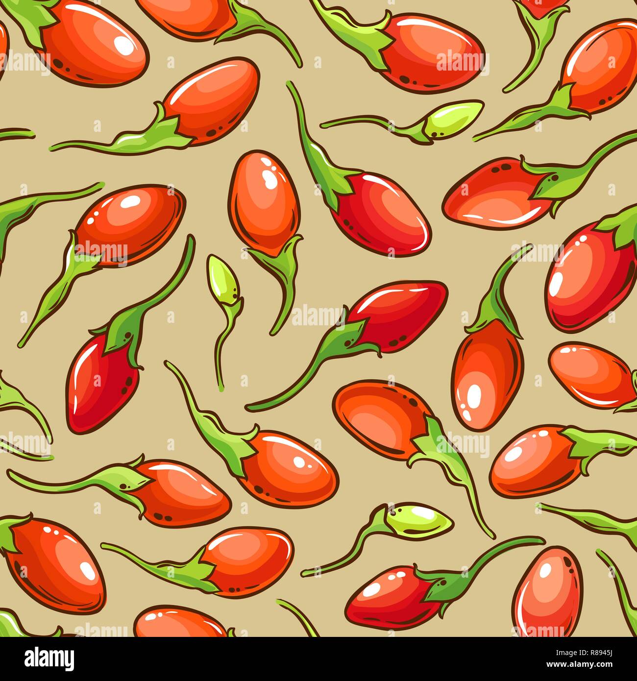 Goji vector vectors hi-res stock photography and images - Alamy