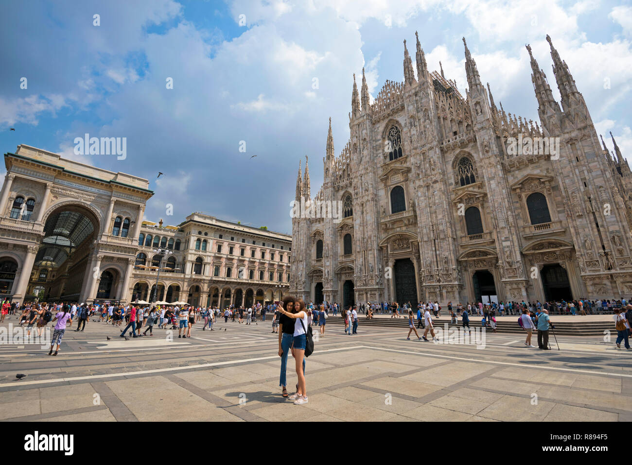 Horizontal view of Milan cathedral in Milan, Italy Stock Photo - Alamy