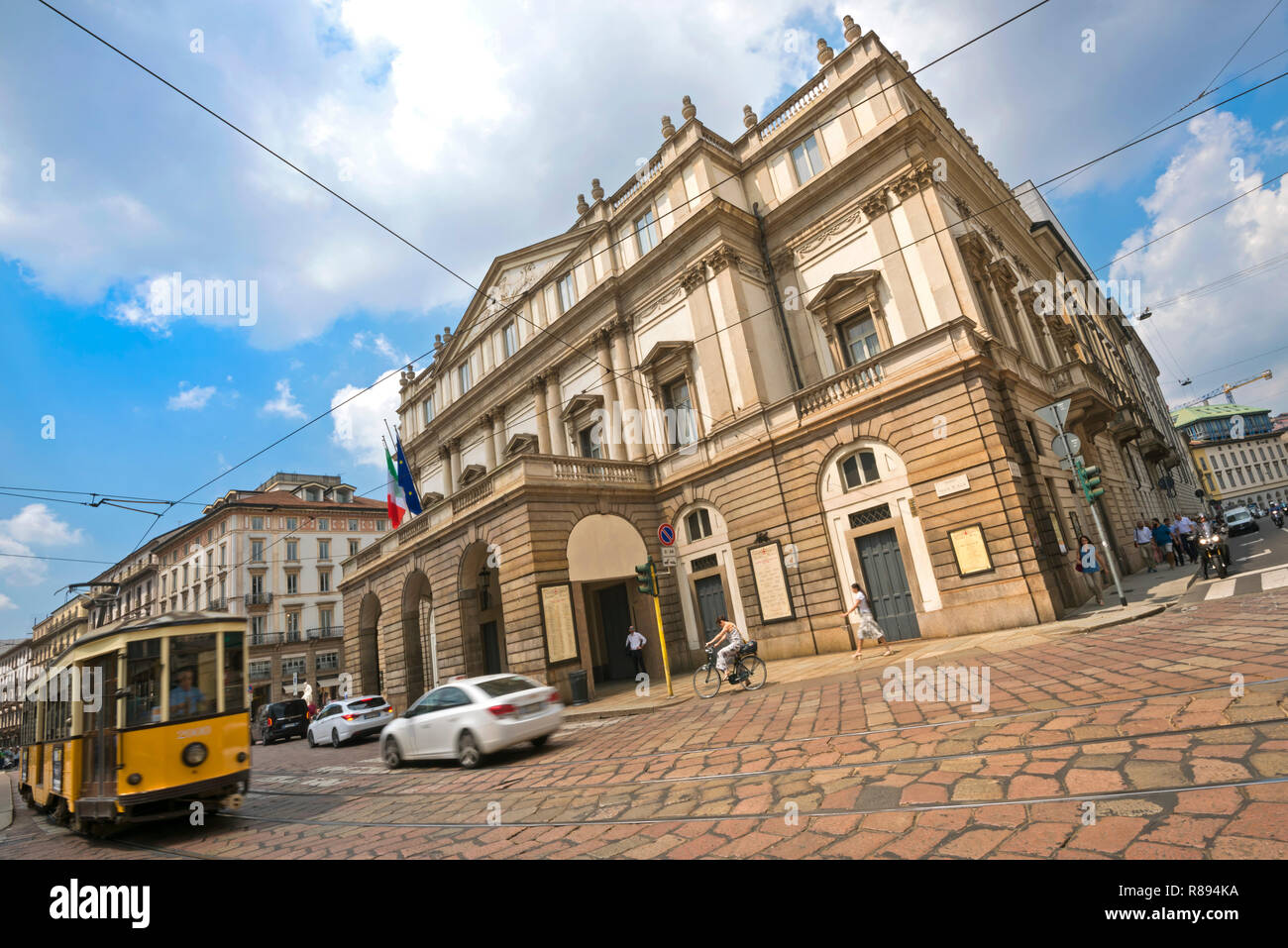 Horizontal view of La Scala in Milan, Italy Stock Photo - Alamy