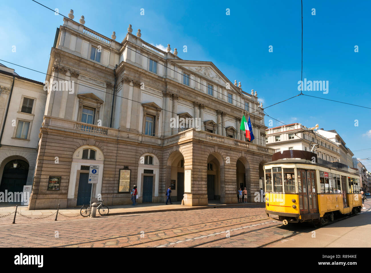 Horizontal view of La Scala in Milan, Italy Stock Photo - Alamy