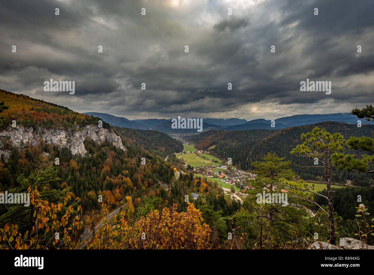 View of muggendorf and the gutenstein alps hi-res stock photography and ...