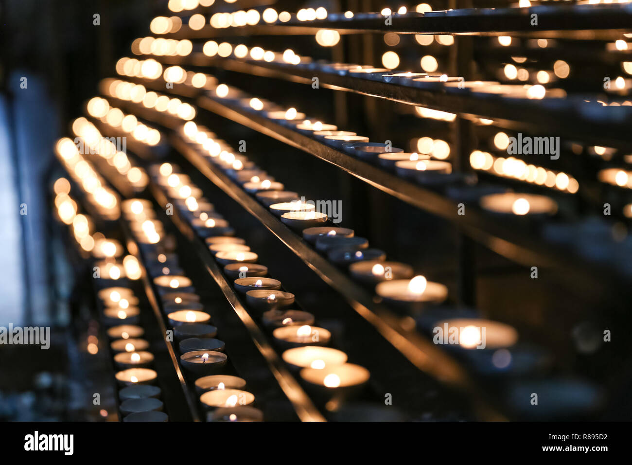 Prayer Candle in a Roman Catholic Church Stock Photo - Alamy