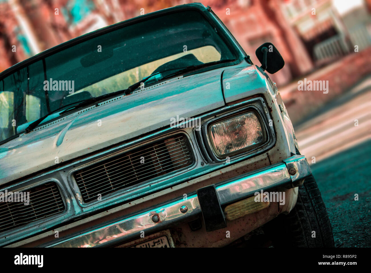 The Peykan left beside the street with all of its glory and nostalgia ...