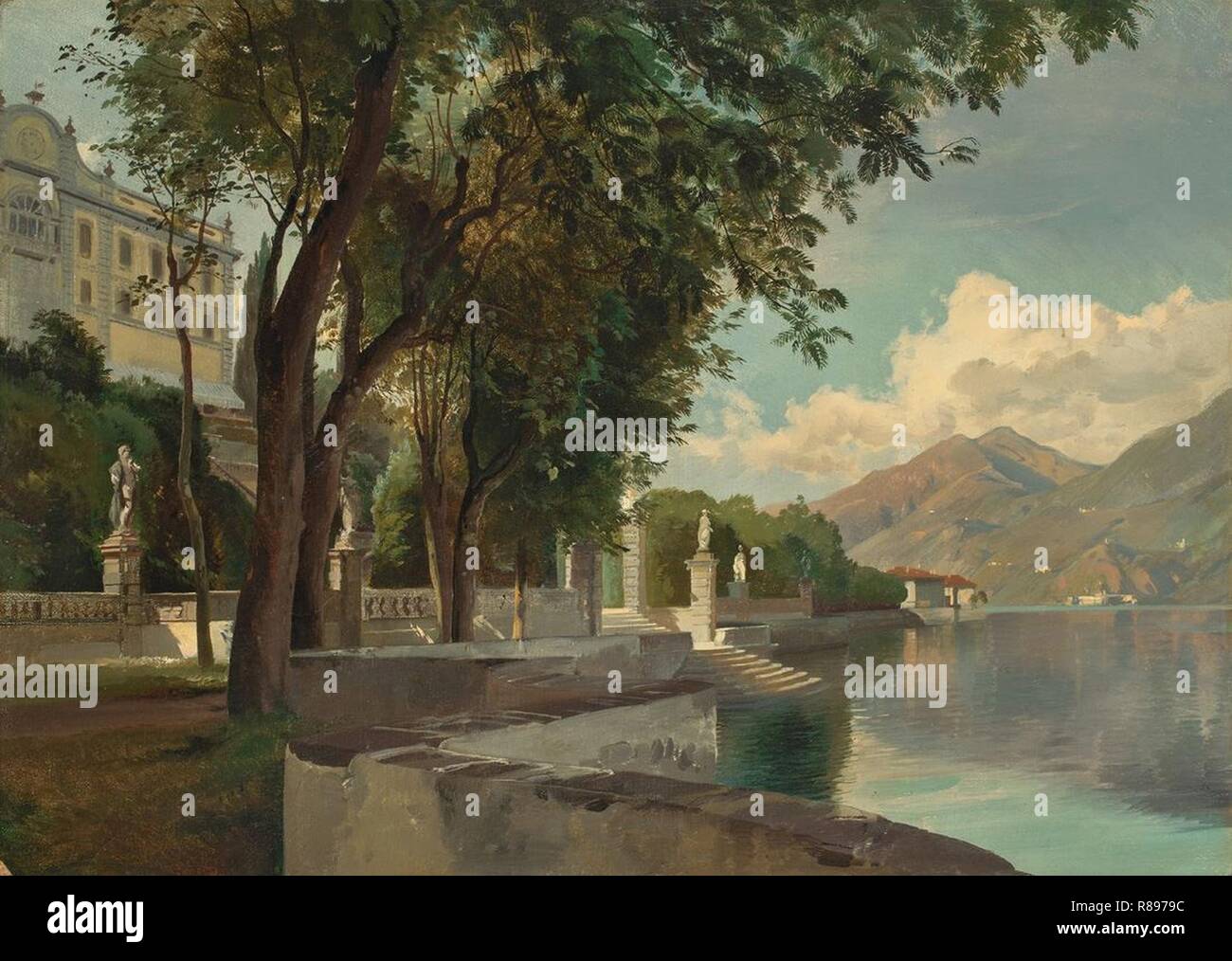Carl Hummel Die Villa Carlotta am Comer See 1855 Stock Photo - Alamy