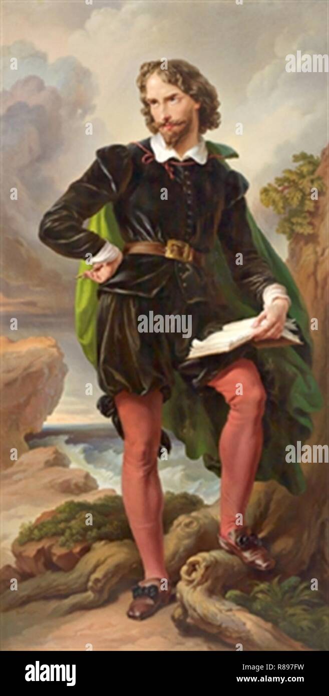 Carl Joseph Geiger Portrait eines Dichters Stock Photo - Alamy