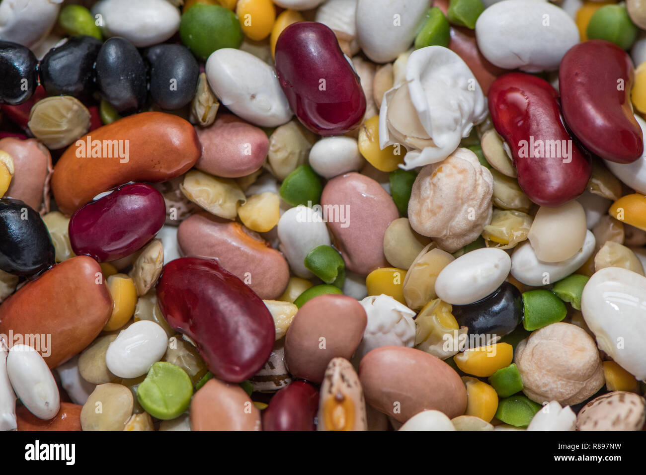 Mix of fresh beans background Stock Photo - Alamy