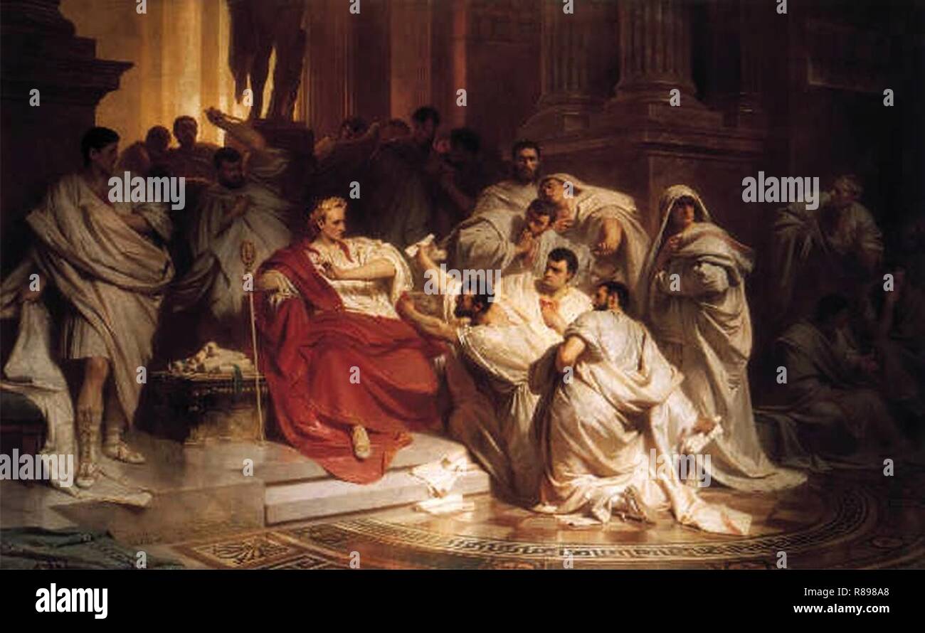 Carl Theodor von Piloty Caesars Death Stock Photo - Alamy