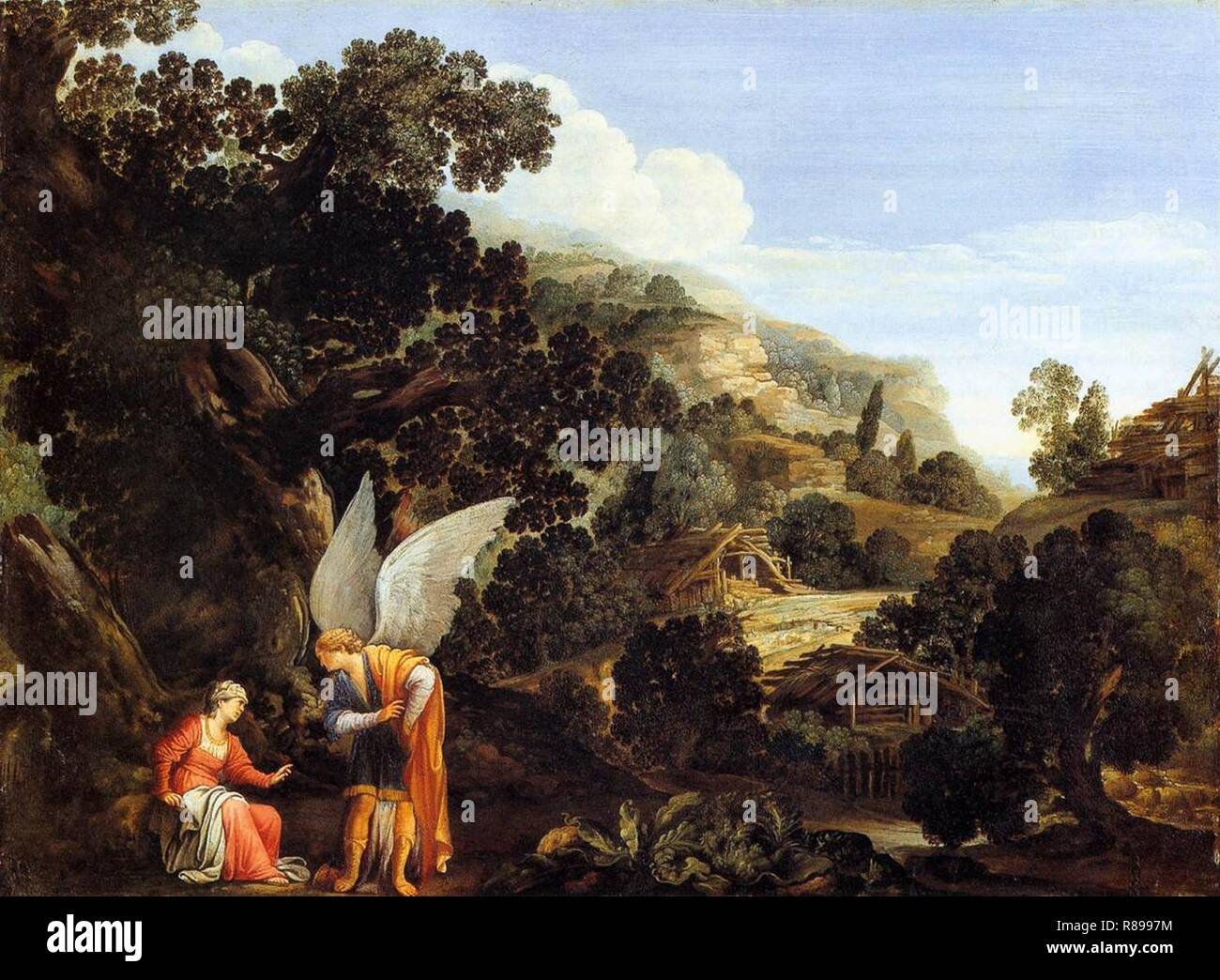Carlo Saraceni - An Angel Appearing to the Wife of Manoah Stock Photo - Alamy