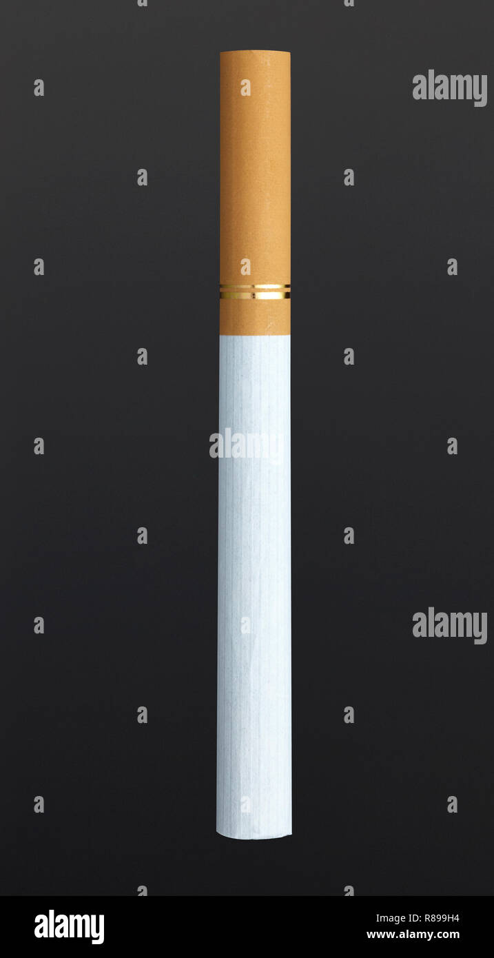 Single cigarette on dark background Stock Photo - Alamy